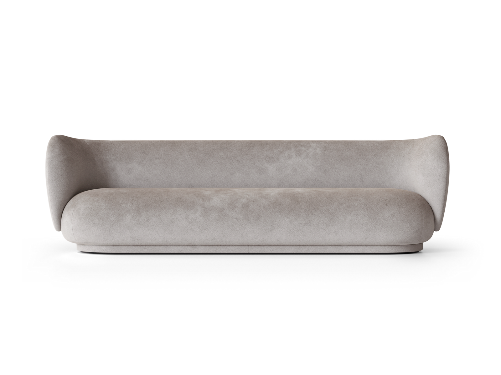 Rico Sofa 4 in Concrete grey faded velvet by Ferm Living