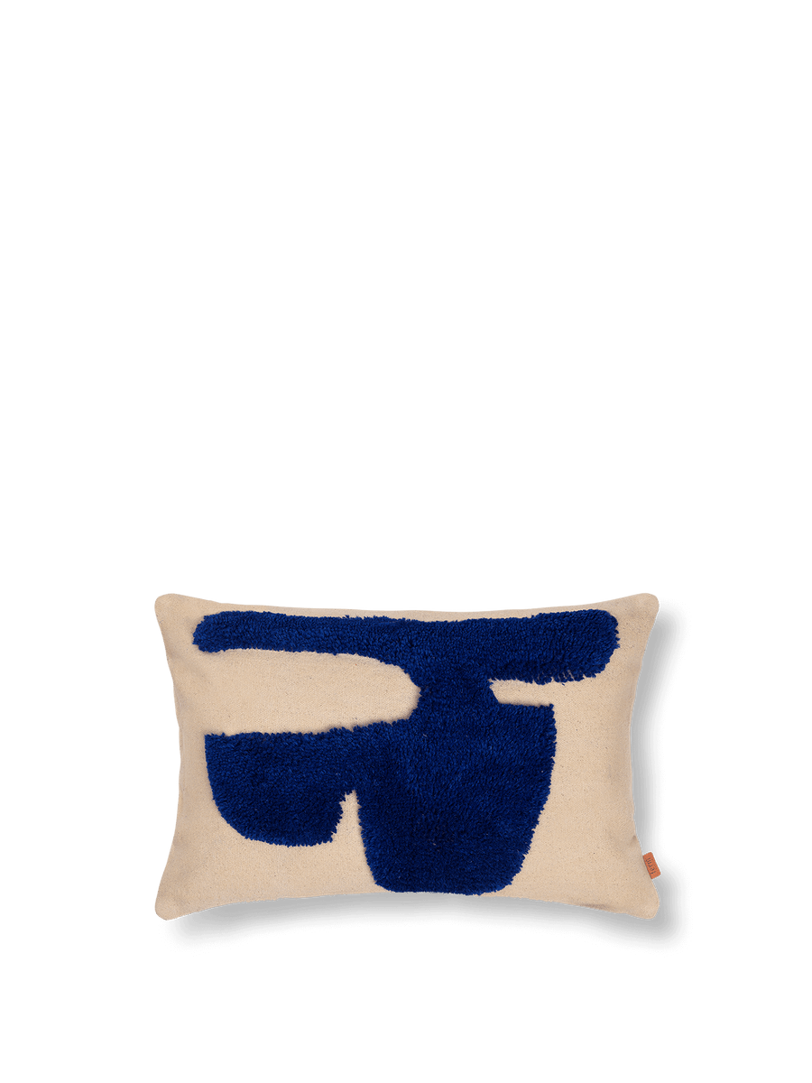 Lay Cushion - Rectangular - Sand/Bright Blue | Ferm Living