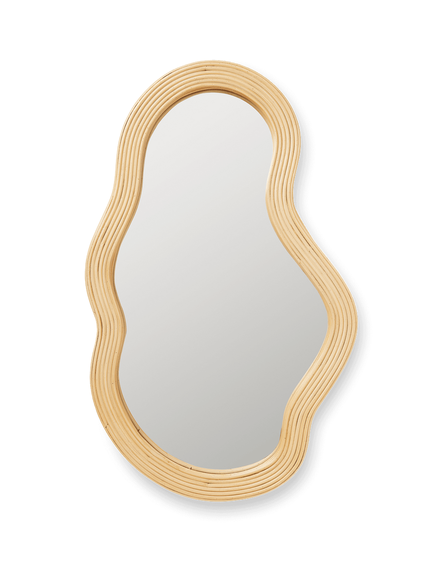 Pond Rattan Mirror - Medium - Natural | Ferm Living